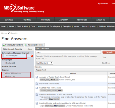 Where can I locate Marc Example Problems?