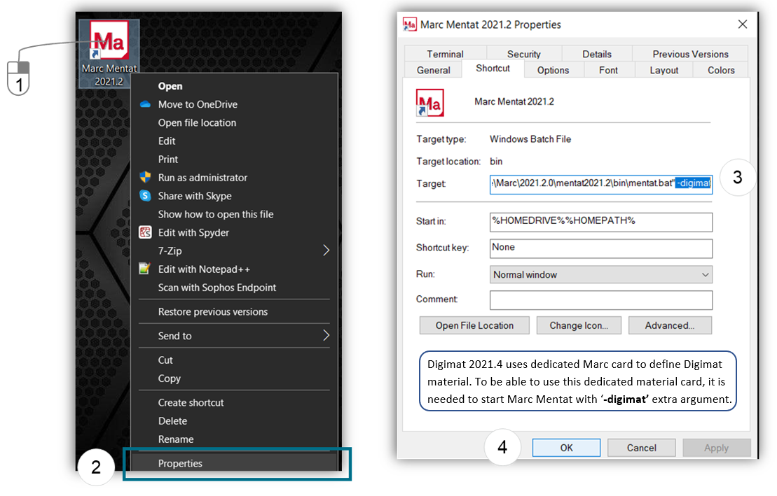 Installation of the Digimat Plugin within Marc Mentat
