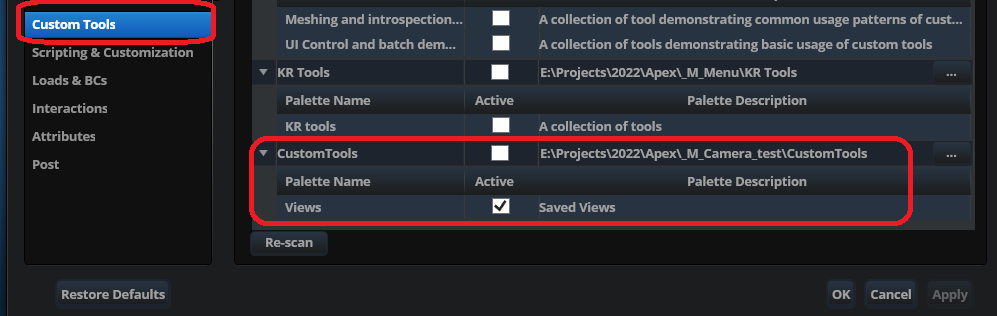 Custom Tool: Save and apply your own views in Pre- and Post-Processing
