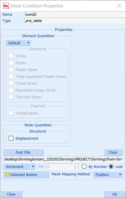 How to use Simufact results as pre state in Marc Mentat