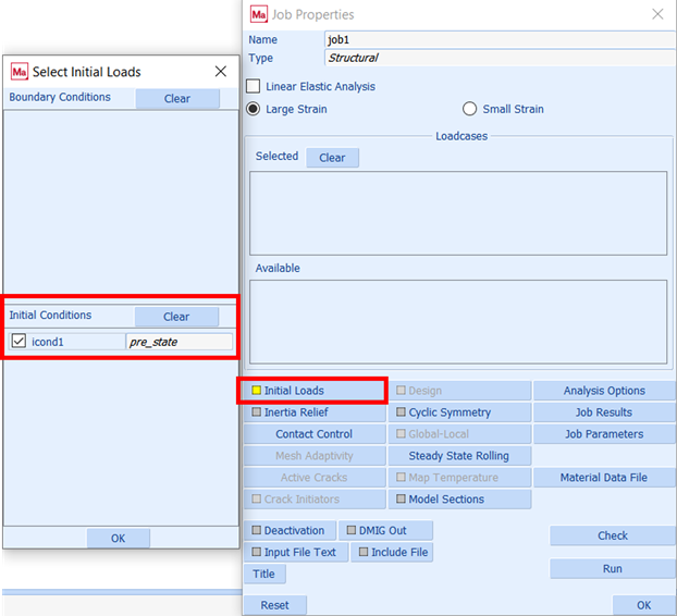How to use Simufact results as pre state in Marc Mentat