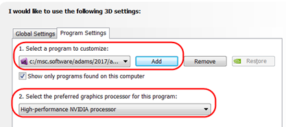 Adams/Apex on machines with dual graphics cards